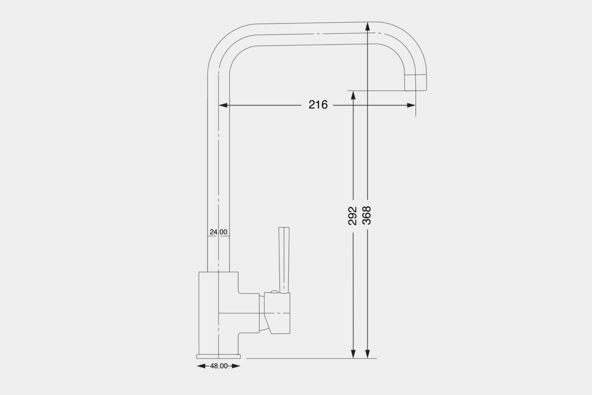 CARYSIL HS405 Single Lever Tap | “L”-Neck Spout, Low Pressure ...