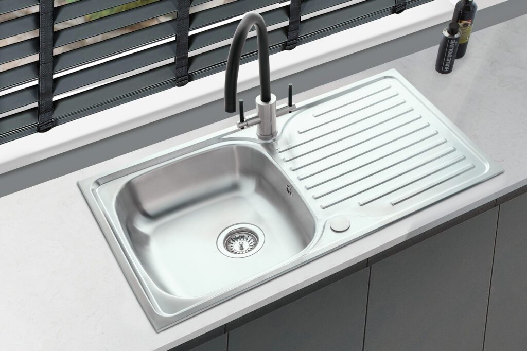 CARYSIL EA05 Steel Sink | Single Bowl & Drainer - Carysil UK
