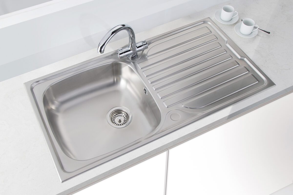CARYSIL EA08-90 Steel Sink | 965×500mm Single Bowl & Reversible Drainer ...